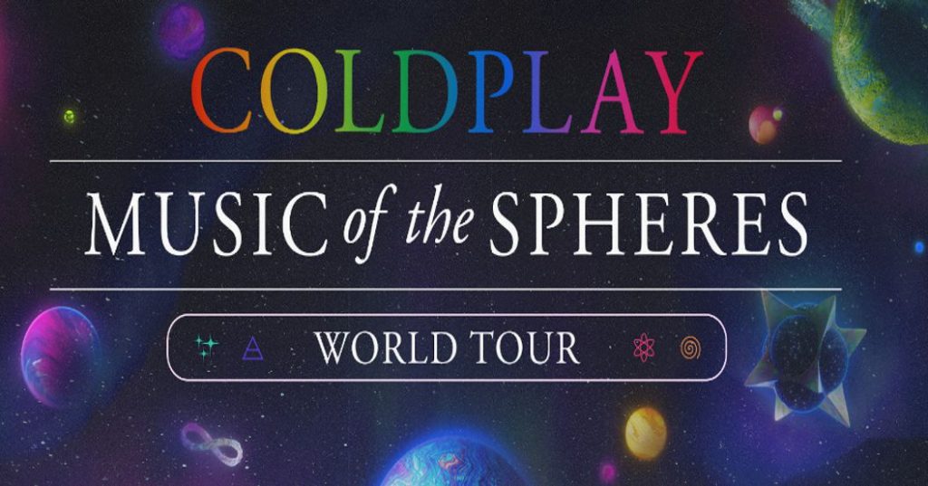 Coldplay Music 2022 - World Tour (foto https://www.eventim.com.br/)