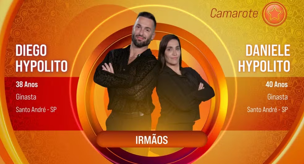 Diego e Daniele Hypólito no BBB 25: dos pódios para o reality show